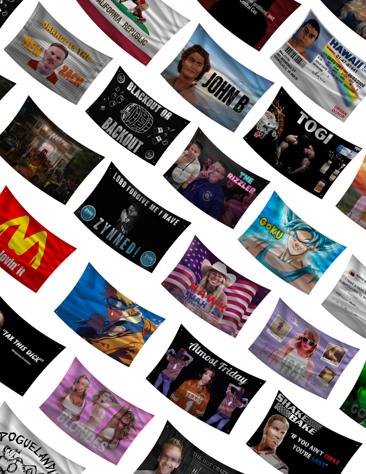 Dorm Dolphin | Custom Dorm Flags, Funny Flags & Anime Wall Decor (3×5