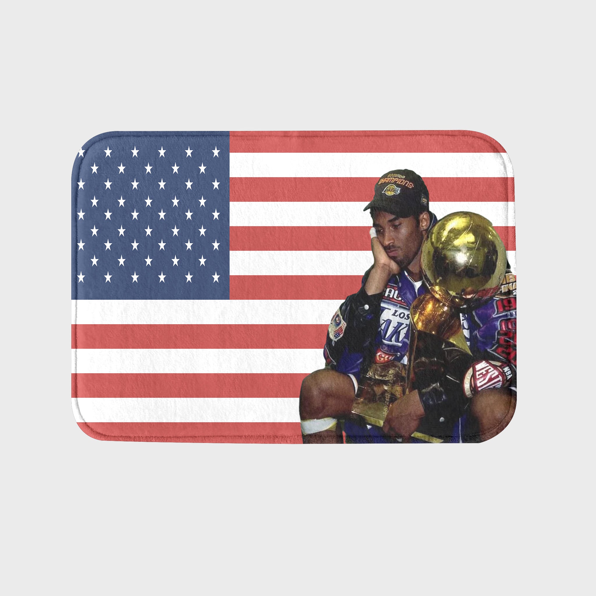 Kobe Championship Trophy American Flag Rug – Dorm Dolphin